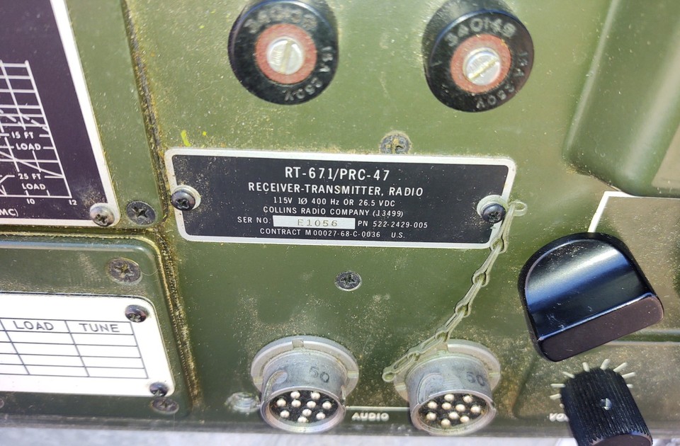 Military Radio Transceiver Collins Prc-47 Rt-671 HF Receiver | eBay