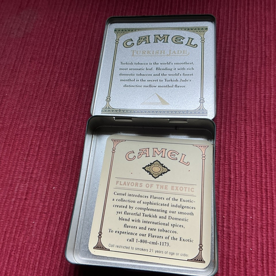 Camel Turkish Jade Cigarette Tin Mellow Menthol Blend Tobacciana ...