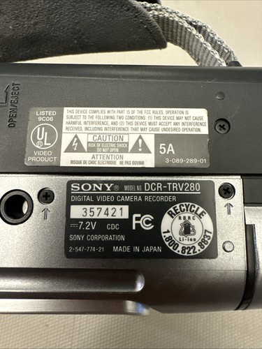 Sony Handycam DCR-TRV280 FOR PARTS ***Read 27242666627| eBay