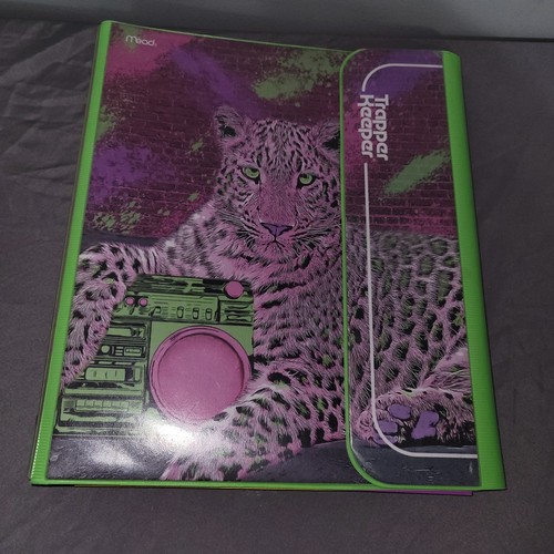 Trapper Keeper Remix Binder Retro Folder Pink Lime Green Leopard 2021 ...
