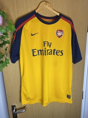 Arsenal FC 2008-2009 Yellow Away Football Shirt Jersey Size XL | eBay UK