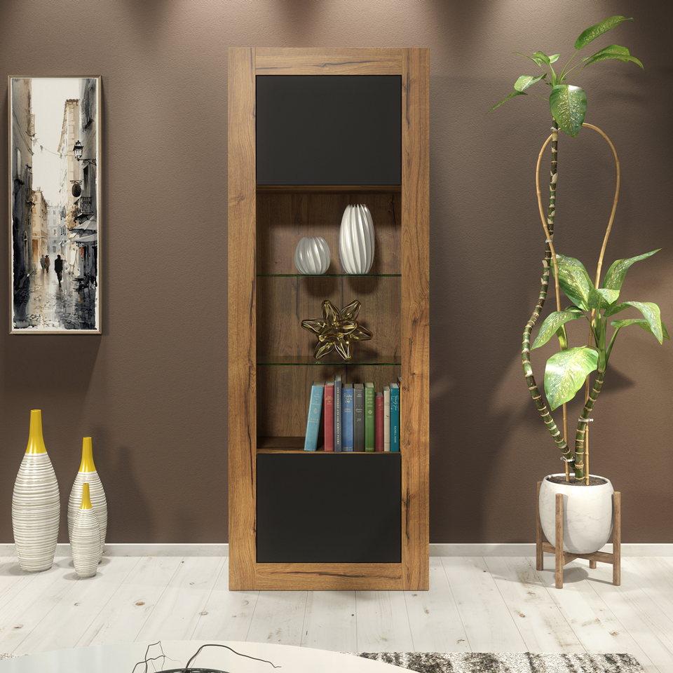 170cm Modern Sideboard I Display Cabinet I TV Stand I Black Matt Doors ...