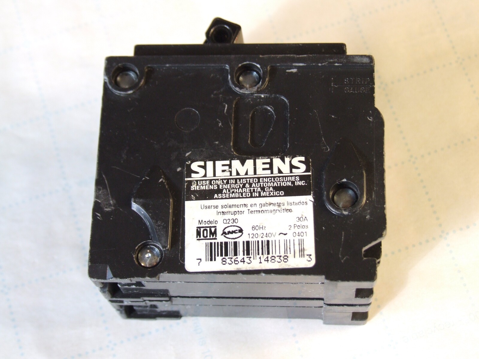 Circuit Breaker SIEMENS Q230 30AMP 2 POLE 120/240V Type QP | eBay