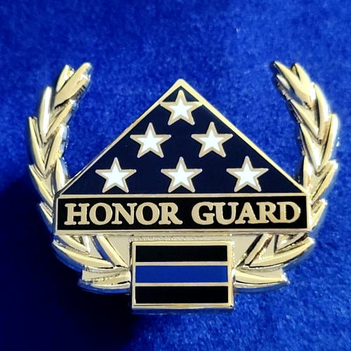 HONOR GUARD-FLAG- LEAF-RIBBON PIN: 10K Gold Pltd, Screw-Post with Nut ...
