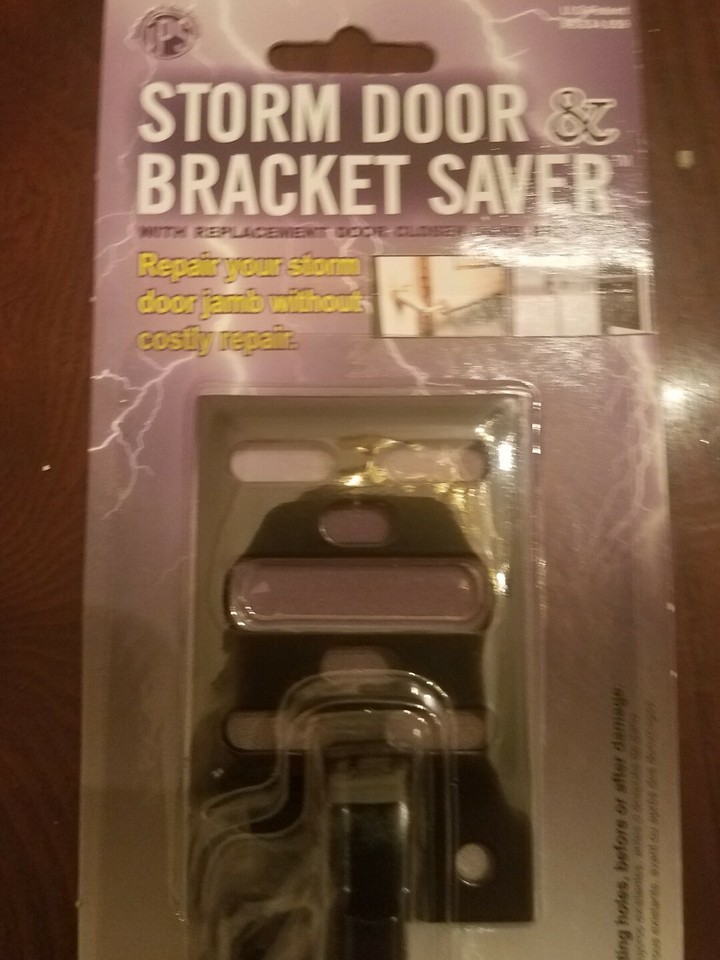 Storm Door & Bracket Saver w/Replacement Door Closer Jamb Bracket ...