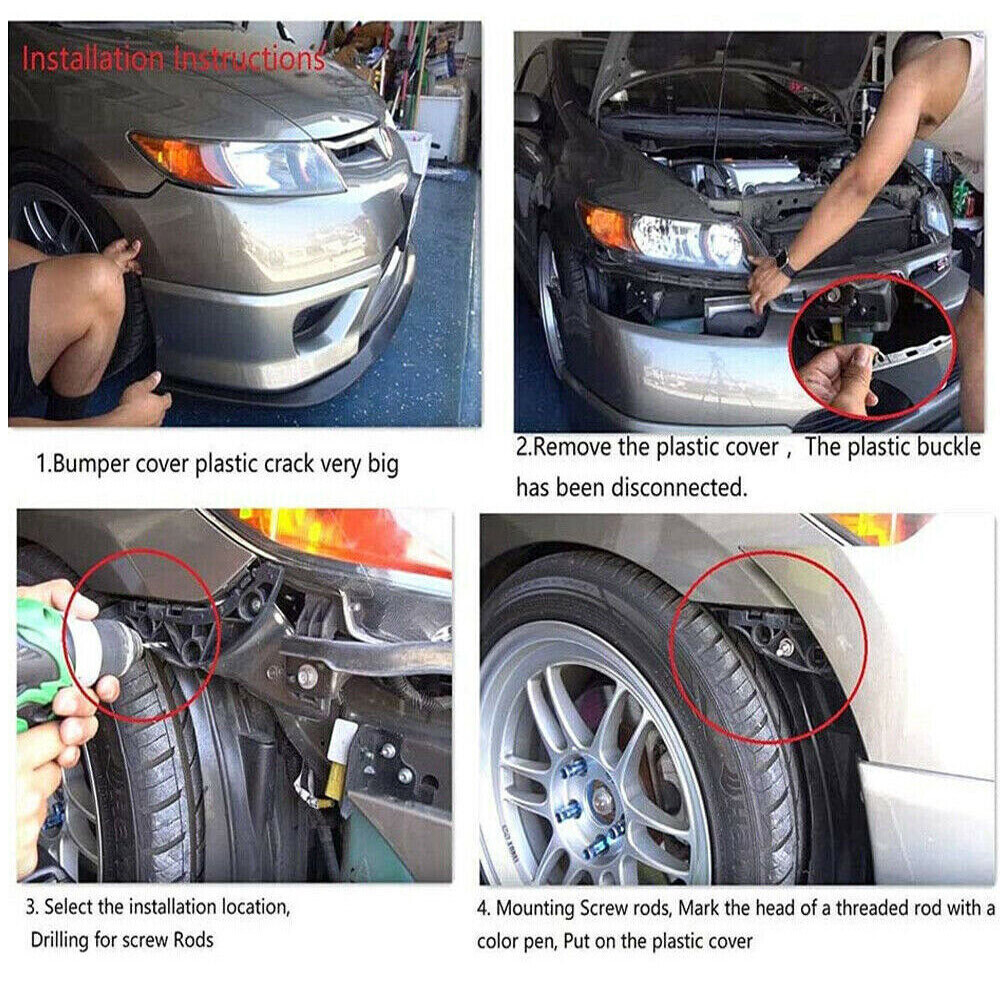 4PCS Push Button Quick Release Hood Bonnet Pins Lock Clip Car Bumper ...