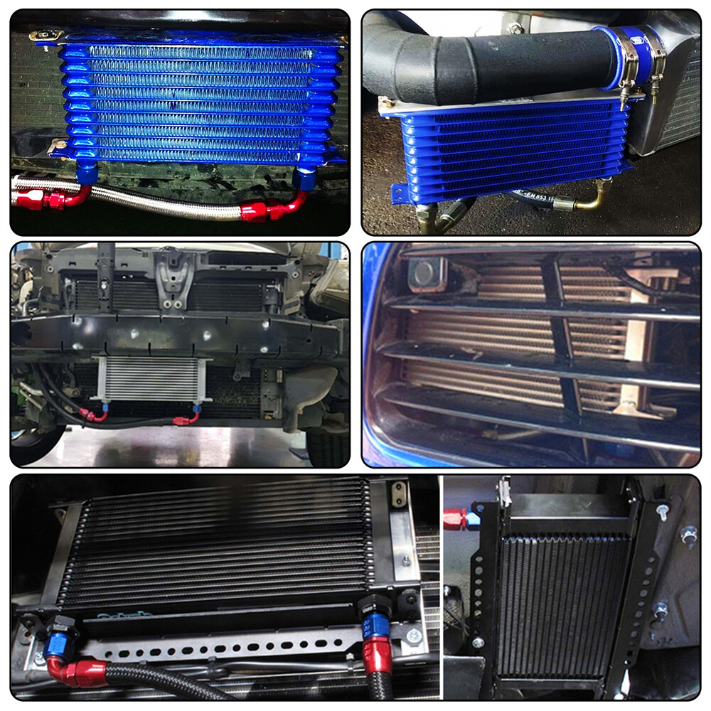 Blue 15 Row Oil Cooler Kit with Bracket for Mini Cooper S R50 R52 R53 ...