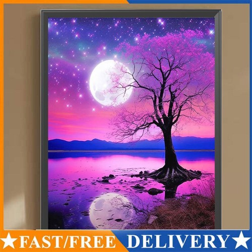 5D DIY Full Round Drill Diamond Painting Night Scenery Kit Home Decor ...