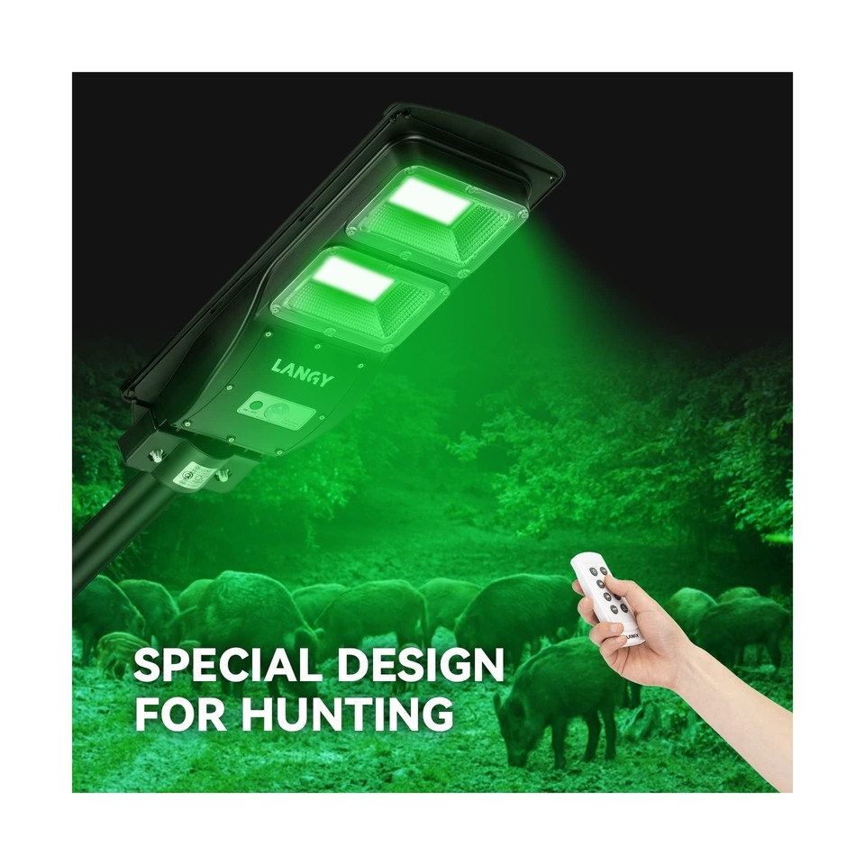 2 Pack LANGY Hog Hunting Lights, Solar Green Light for Hunting Hogs ...
