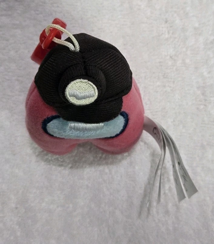 Among Us - Red Crew Member w/headlamp Cap Plush - Key chain - 3" Tall ...