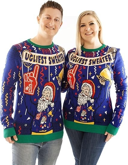 UGLIEST SWEATER Contest Winner Trophy Santa Ugly Christmas Sweater ...
