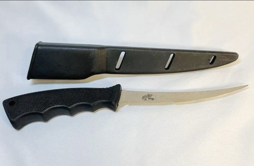 Bass Pro Shops Fish Fillet Knife 6" Blade Grip Master Handle w/ Sheath ...