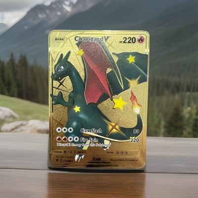 Pokémon Charizard V Gold Metal Alt Art Card Collectable/display | eBay
