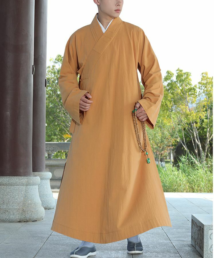 COTTON Buddhist shaolin monk suits gown buddha lay meditation uniforms ...