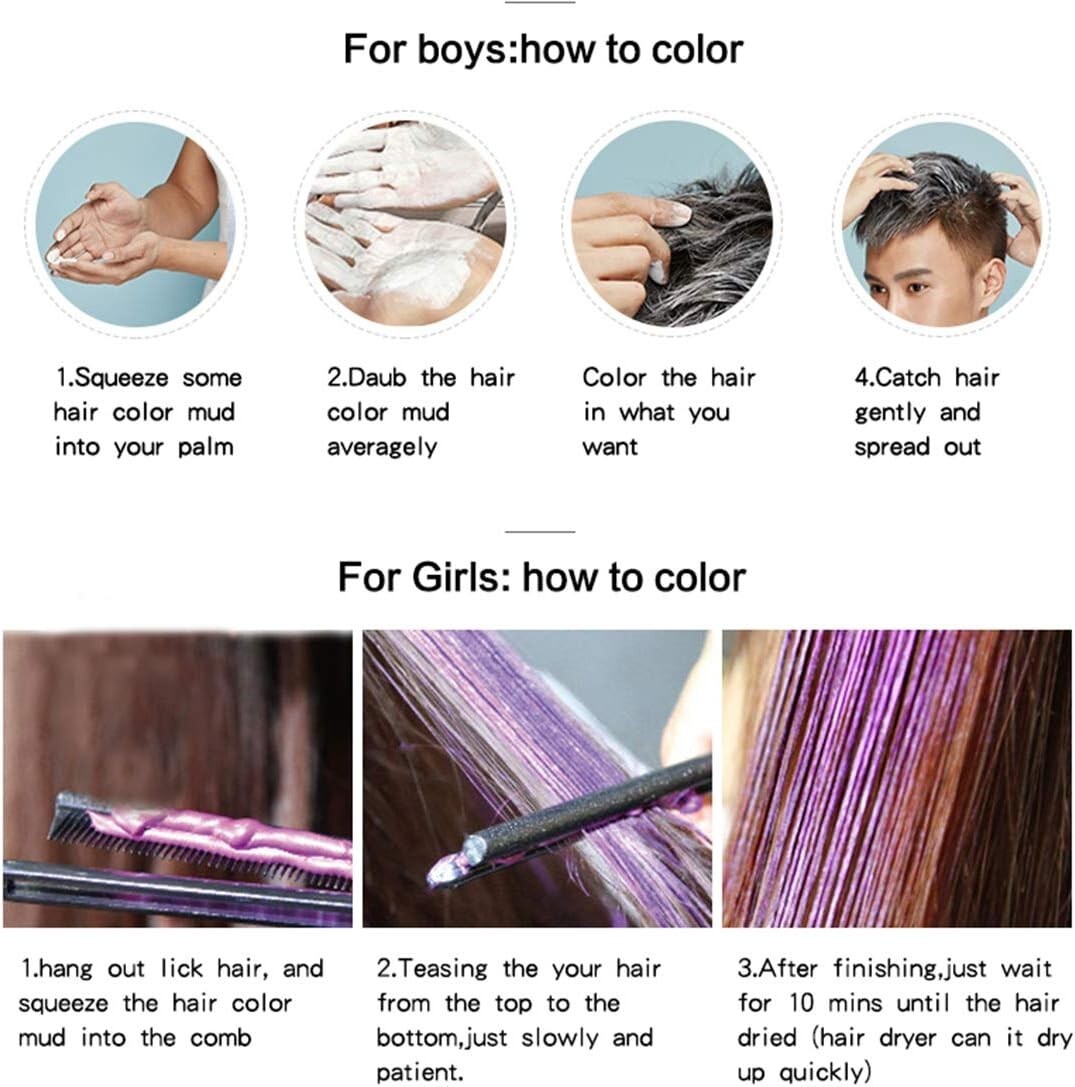 Barbertime Hair Coloring Wax Pink 100ml | Wash Off | Hair Styling Wash ...