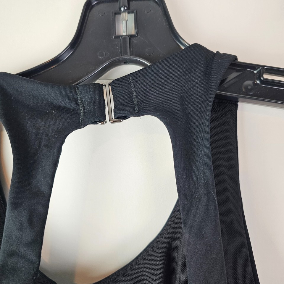 ATHLETA Sports Bra Top Black Size 38B/C Hook Loop Neck and Back ...