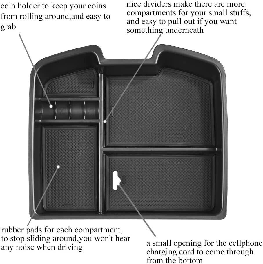 Fits 2007-2014 Chevy Avalanche Center Console Organizer Armrest Storage ...