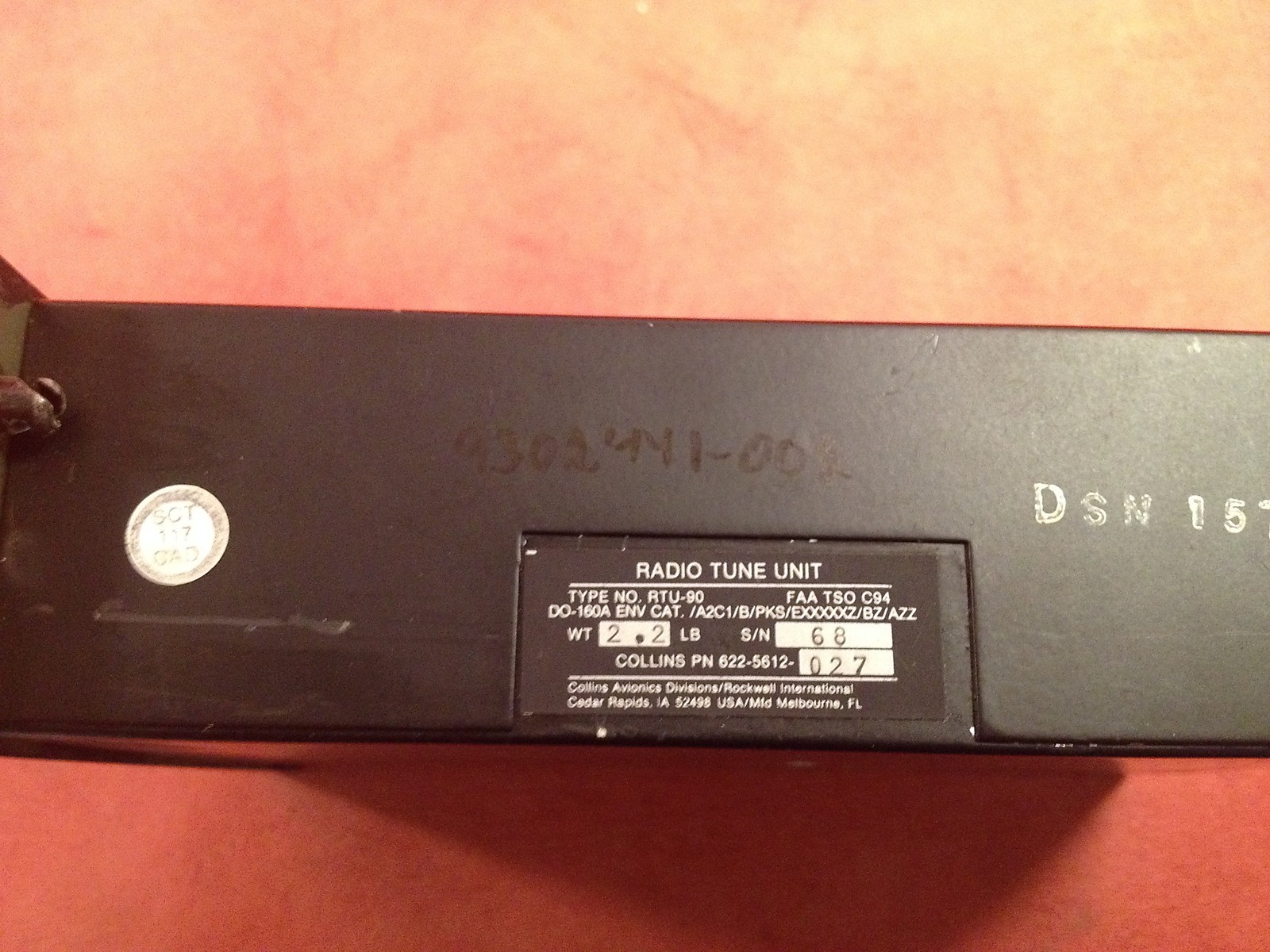 Collins RTU-90 Radio Tune Unit PN 622-5612-027 for sale online | eBay