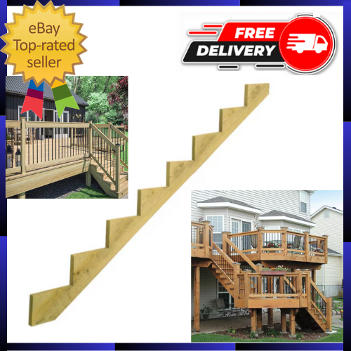 8-Step Ground Contact Pressure Treated Pine Stair Stringer | eBay