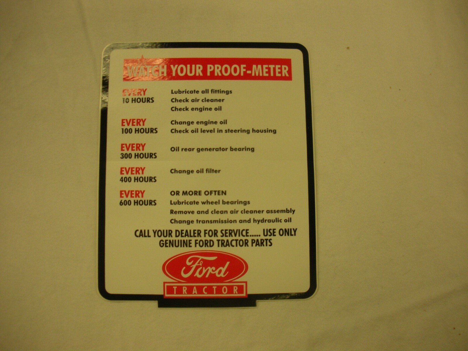 Ford 8N PROOFMETER Decal - NEW FREE SHIPPING | eBay