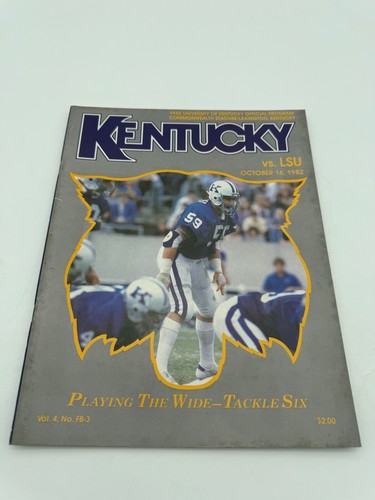1982 Kentucky Wildcats LSU Tigers Football Program Dalton Hillard Eric ...