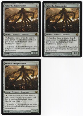 Kuldotha Forgemaster x3 3x 2010 Scars of Mirrodin Artifact Creature MTG ...