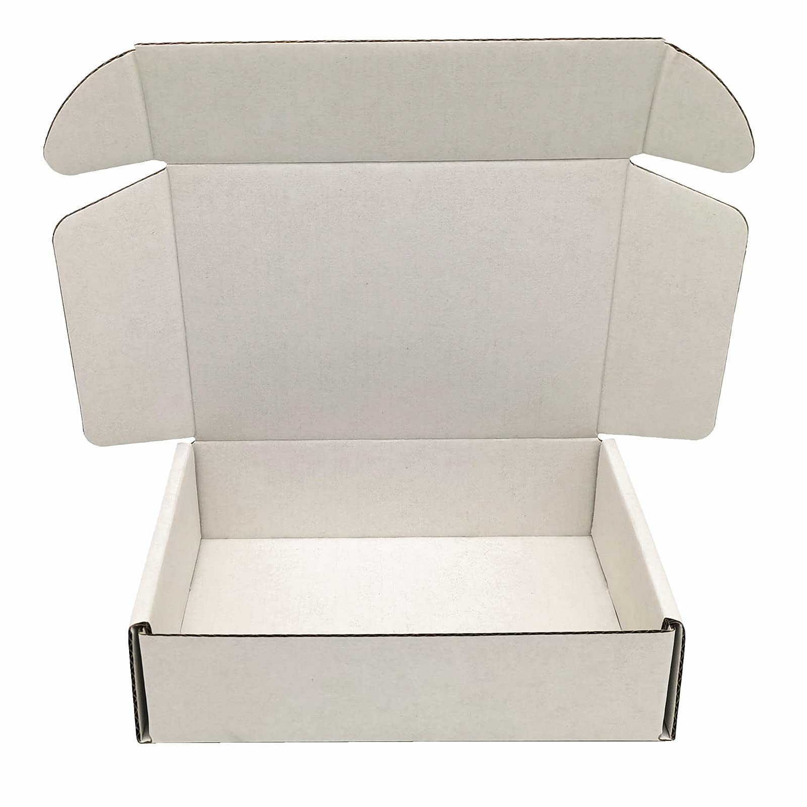 Small Shipping Boxes 6x4x1 Inch, White Corrugated Cardboard Box 30 Pack ...