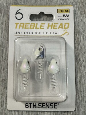 6th Sense Treble Head Line Thru Jig 3/16 oz Baby Shad | eBay