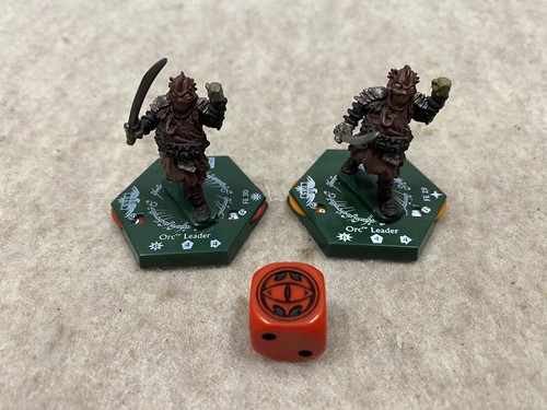 Lord of the Rings LOTR Combat Hex Orc Leader X2 FE + Dice | eBay