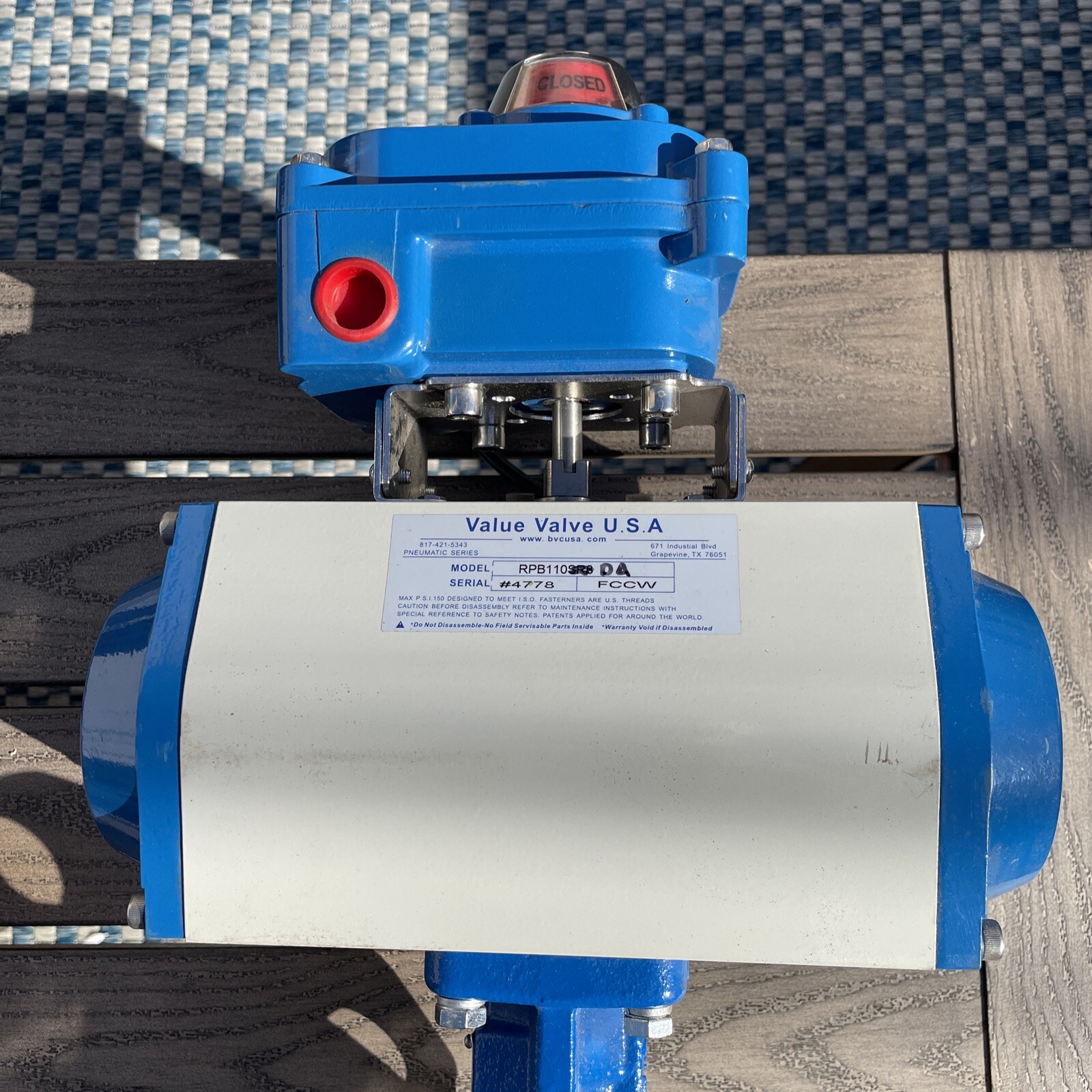 Value Valve Butterfly RPB110DA + LS-IP67 Switch + SV N53108-DC24V-N | eBay