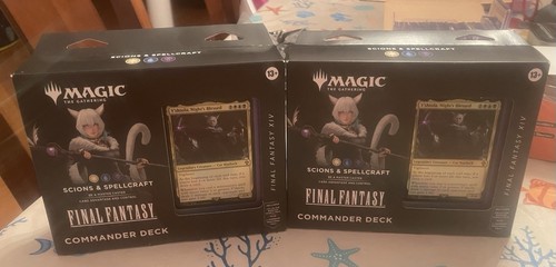 2 Box Lot Of Final Fantasy XIV Magic The Gathering Commander Decks ...