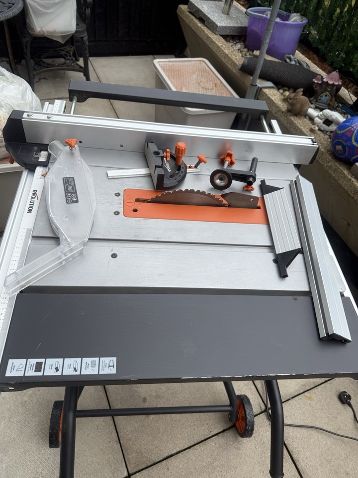 Evolution RAGE5-S 255mm TCT Multipurpose Table Saw 1600W 240V Folding ...