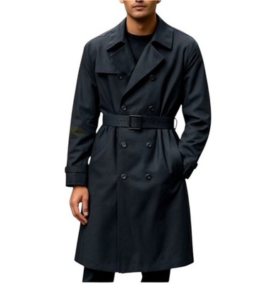 DSPC Garrison Collection Black All Weather Army Trench Coat Size 40S ...