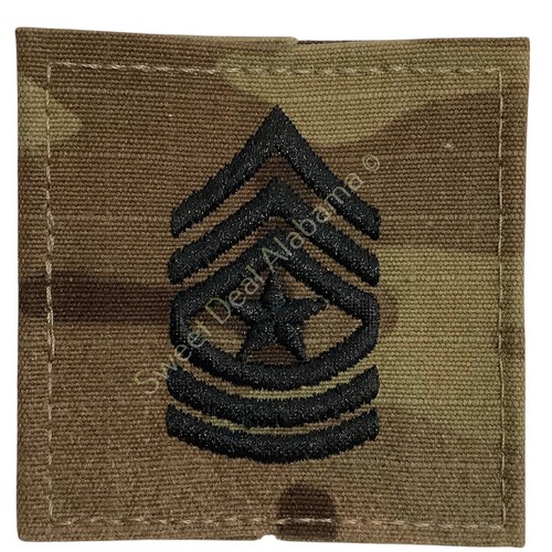 U.S. Army Embroidered Sgt. Major OCP Sew-On Rank Insignia, Multi-Camo 2 ...