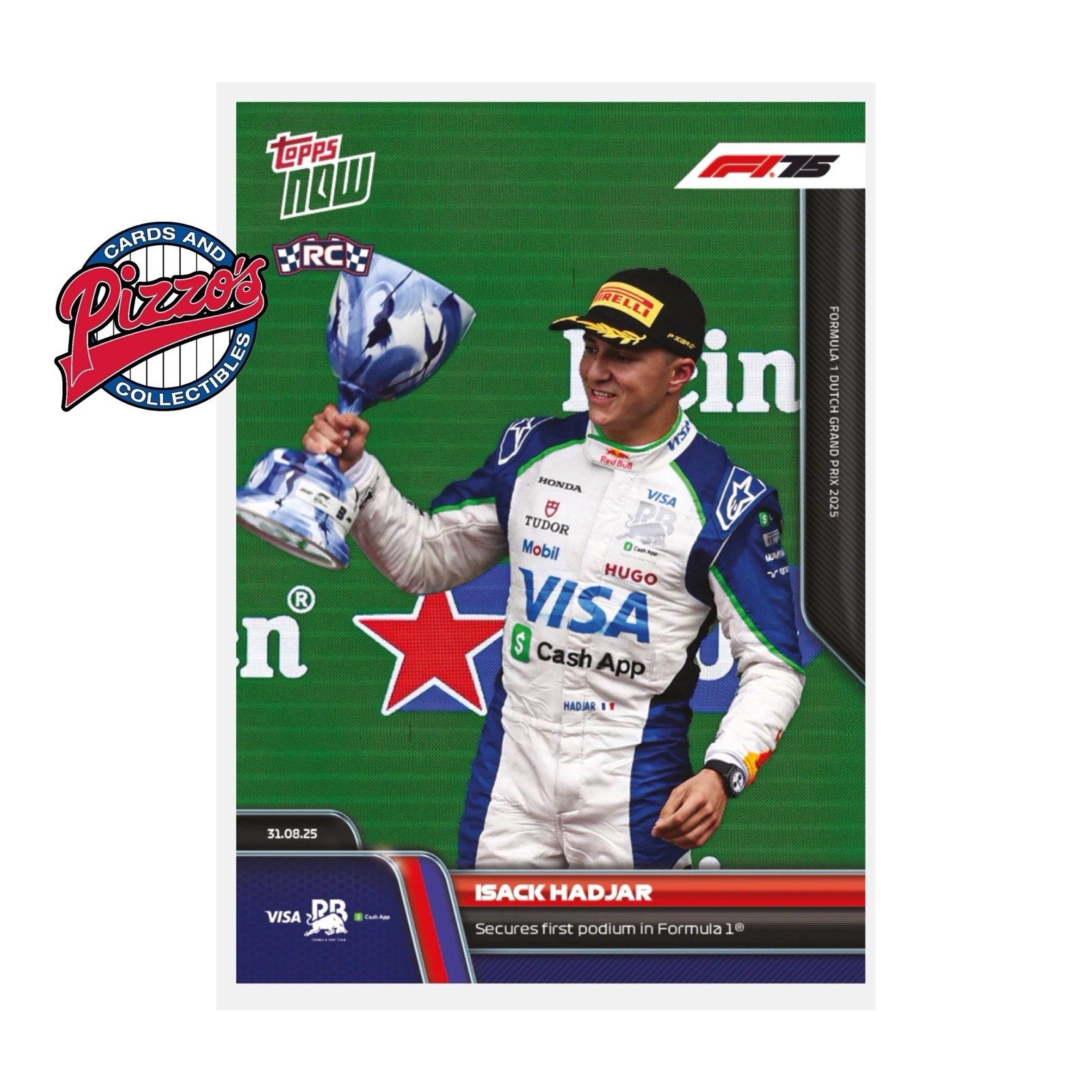 Isack Hadjar RC 1st F1 Podium 2025 Formula 1 Topps NOW Card 58 Presale ...