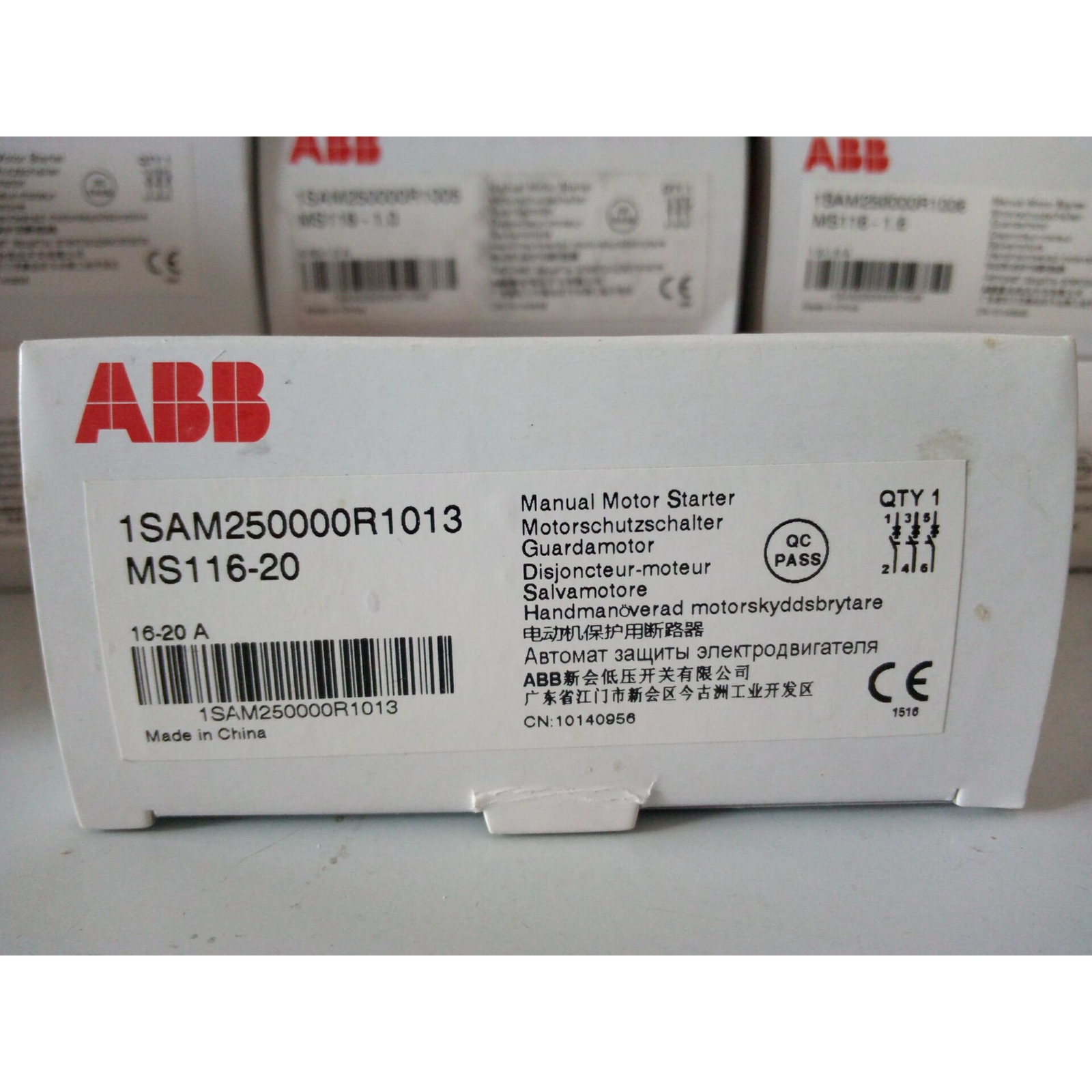 1 piece MS116-20 Manual Motor16-20A 1SAM250000R1013 new abb Free ship ...