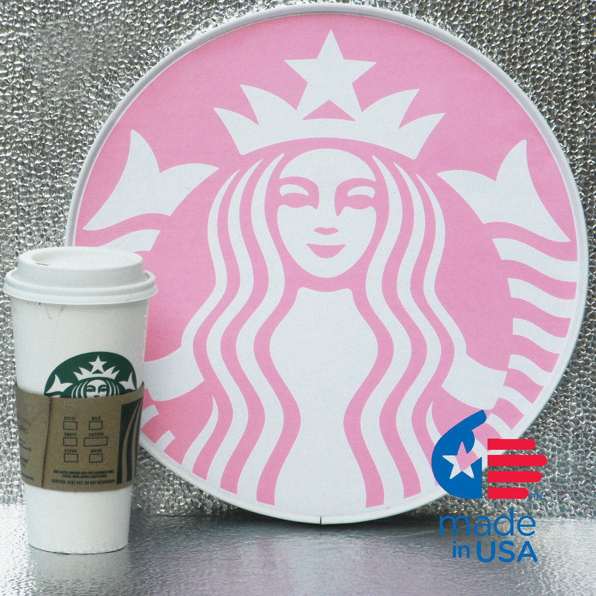 Pink Starbucks Logo Starbucks Custom Text,custom Starbucks