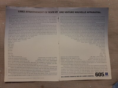 Pub de presse ancienne peugeot 605 de 1995 - Old paper advertisement | eBay