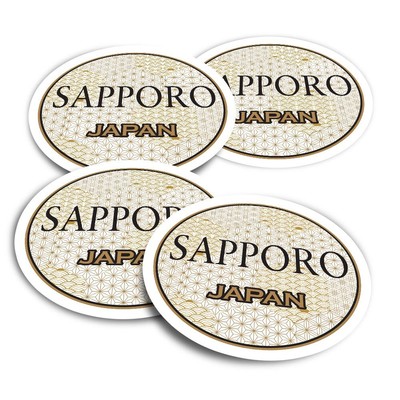 4x Vinyl Stickers Sapporo Japan Asian Texture #60464 | eBay