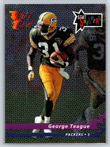 1993 Wild Card George Teague Rookie Stat Smashers Green Bay Packers RC ...