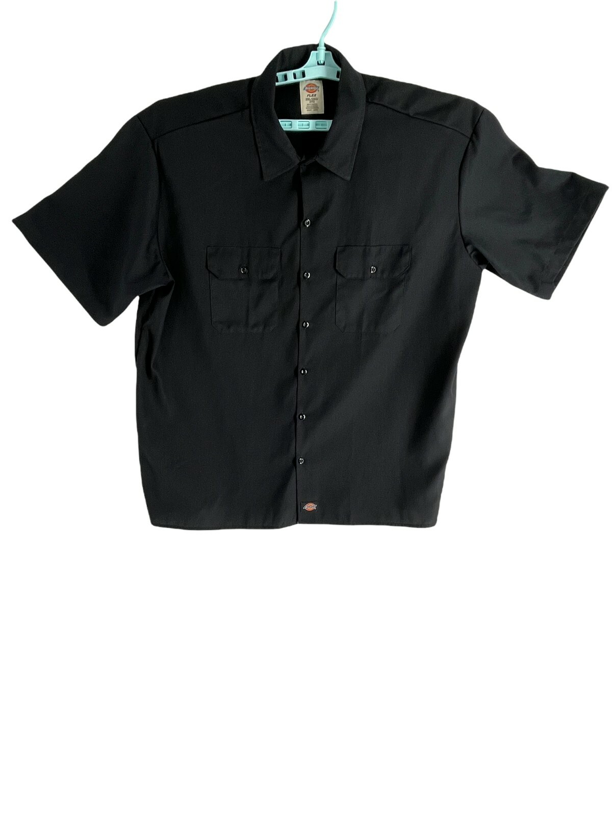 Dickies Short Sleeve Button Up Work Shirt Black Men Size 2XL | eBay