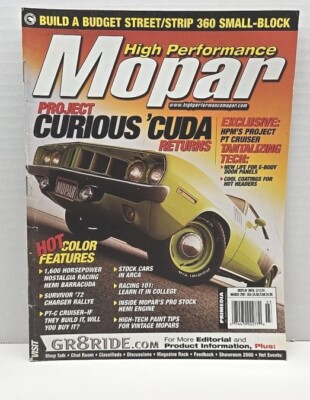 High Performance Mopar Magazine March 2001 Curious Cuda 72 Rally ...