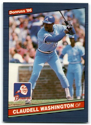1986 Donruss Claudell Washington Atlanta Braves #287 | eBay