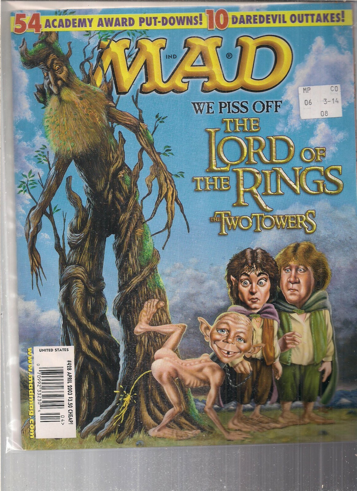 Mad Magazine 428 April 2003 Humor Satire Cartoon LOTR Daredevil Academy ...