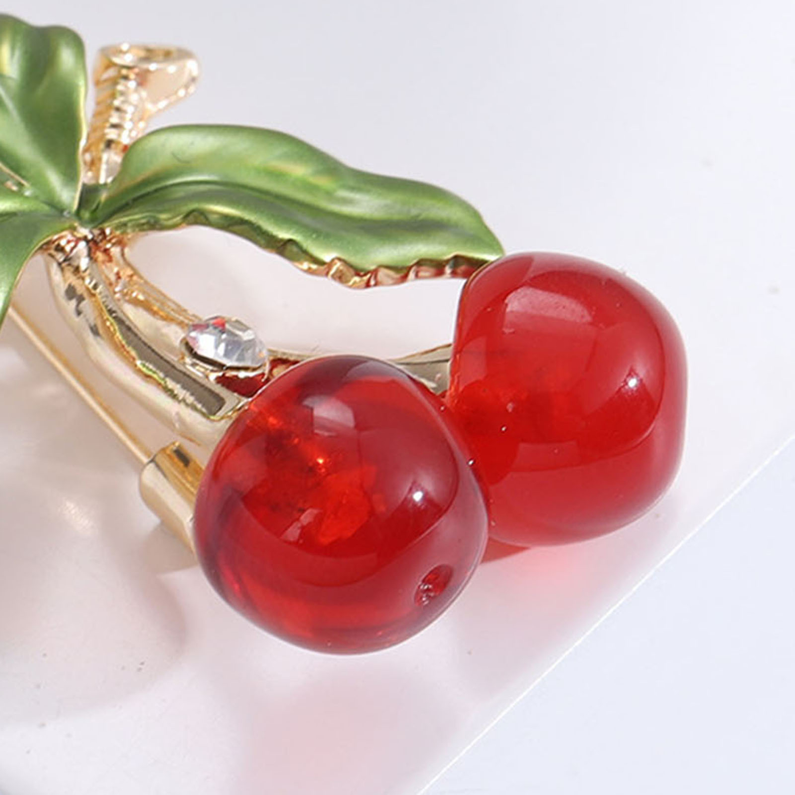 Lapel Pin Exquisite Gift Elegant Cherry Shape Lapel Pin Sturdy | eBay