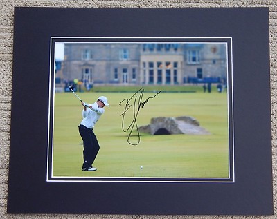 Rare ZACH JOHNSON Hand Signed 11 x 14 COLOR PHOTO Matted PGA MASTERS ...