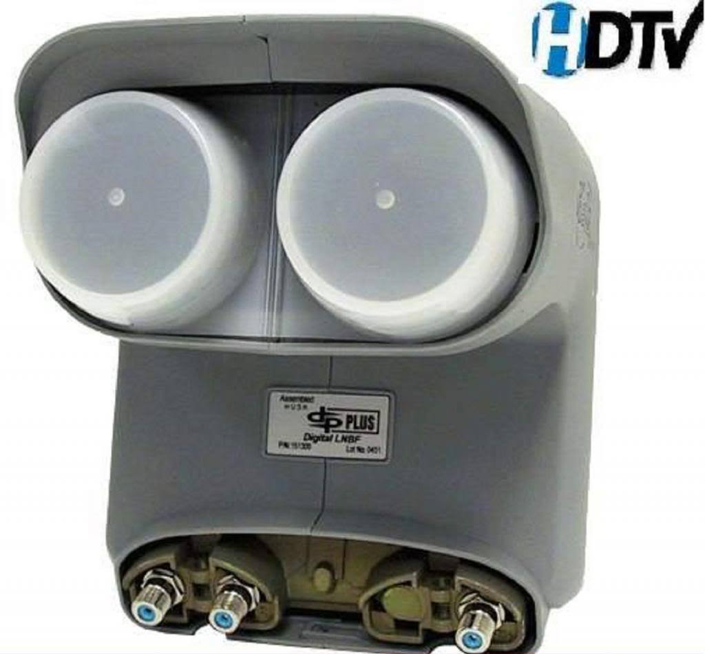 DISH NETWORK TWIN DPP SATELLITE LNB + Y ADAPTER BRACKET + SCREWS 110 ...