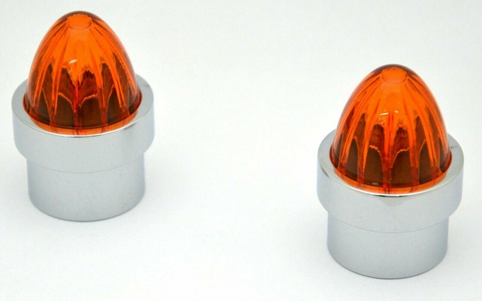 GG Bumper Guide Top Plastic Amber Lens Chrome Aluminum Base 1" Pipe ...