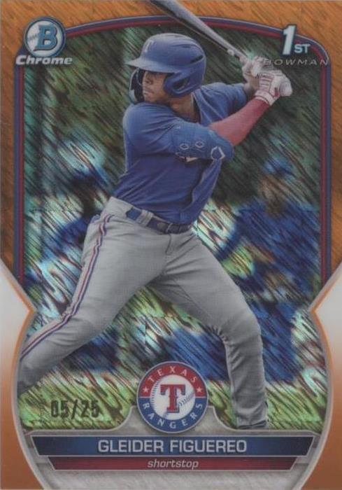 2023 Bowman - Chrome Prospects Gleider Figuereo #BCP-59 Orange Shimmer ...