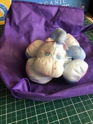 Fisher-Price Vintage 9” Puffalump Plush Pony Zebra Horse Blue Stars ...